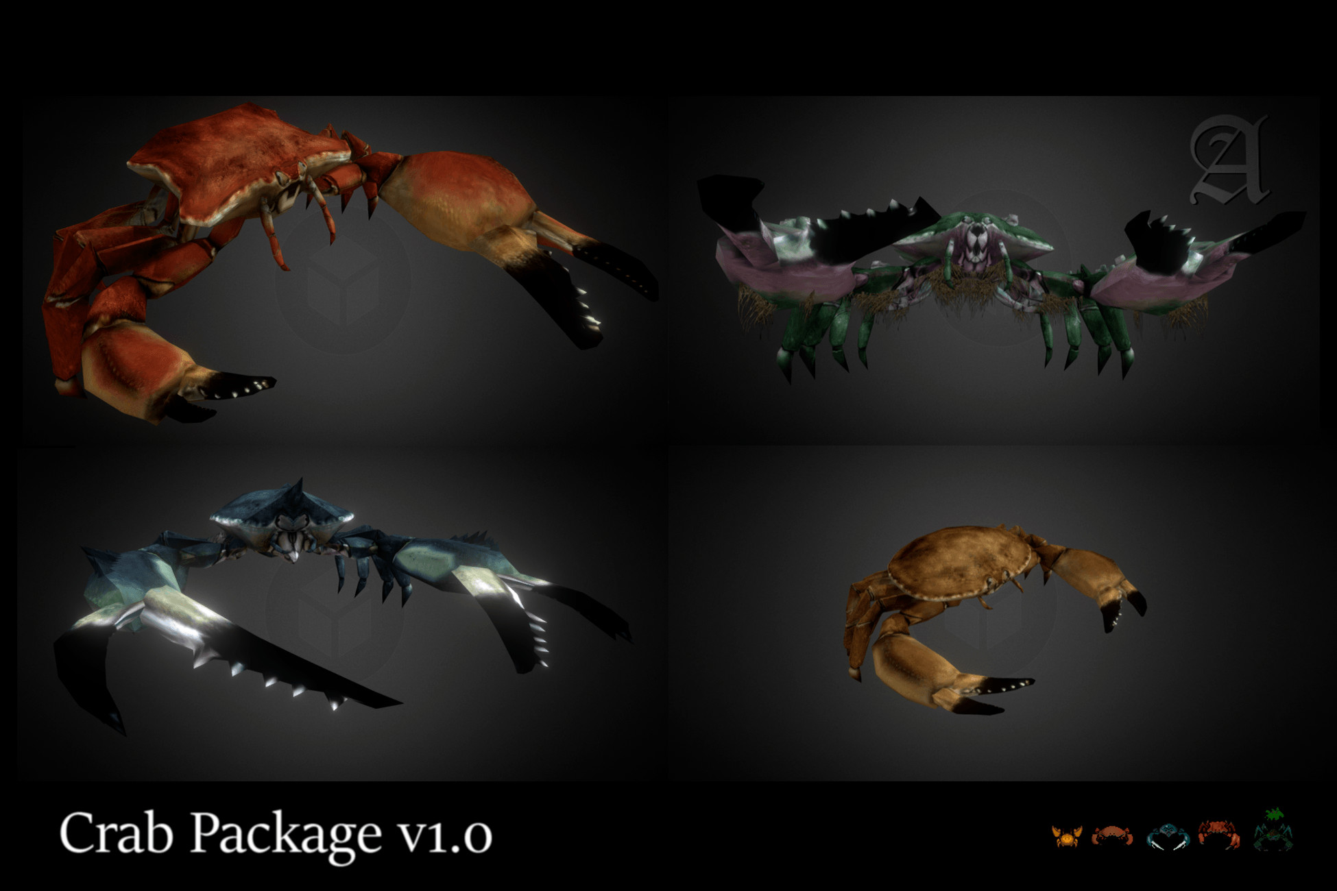 Crab Package v1.0 | 3D Animals | Unity Asset Store
