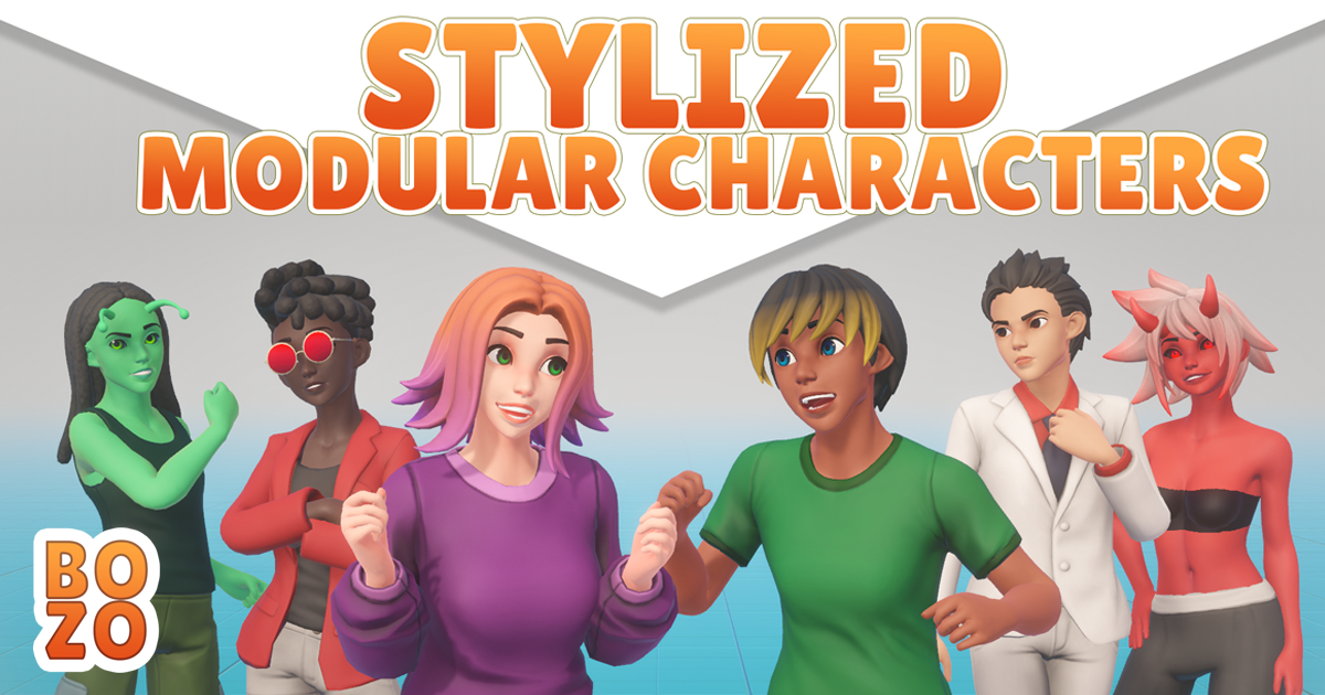 BoZo: Stylized Modular Characters Base Pack | キャラクター | Unity Asset Store