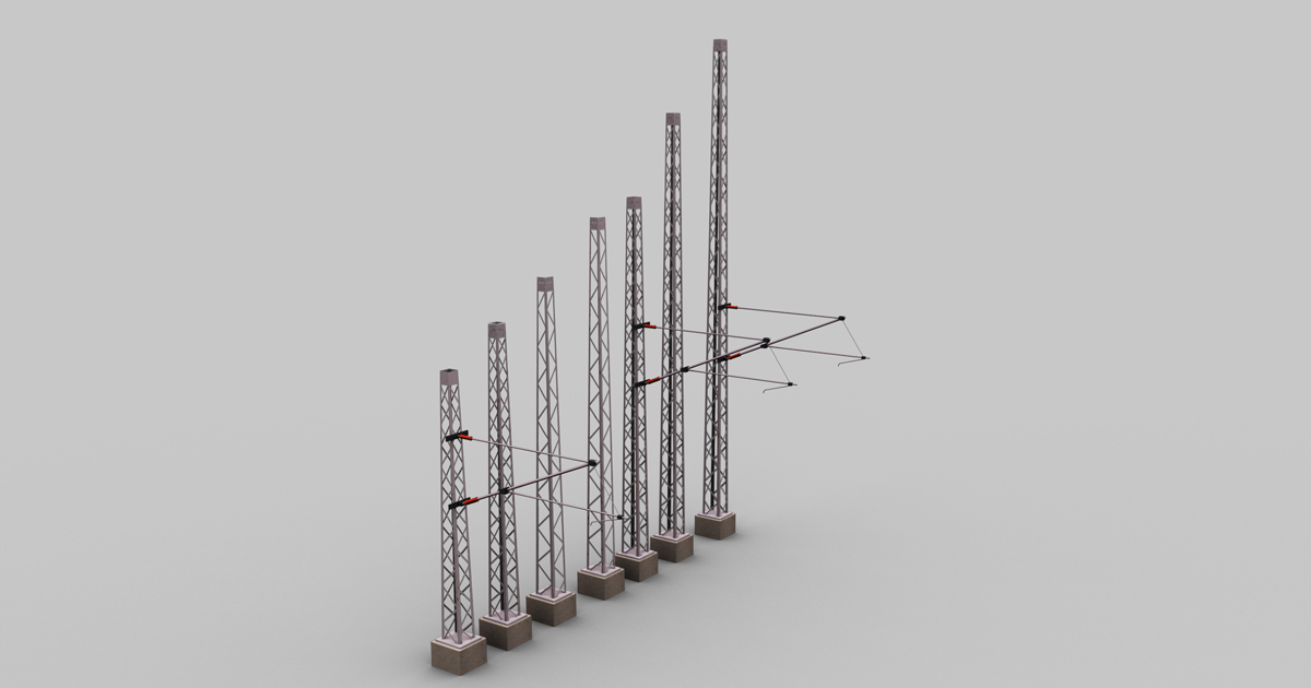 Electric Pole Railway | 3D 도로 | Unity Asset Store