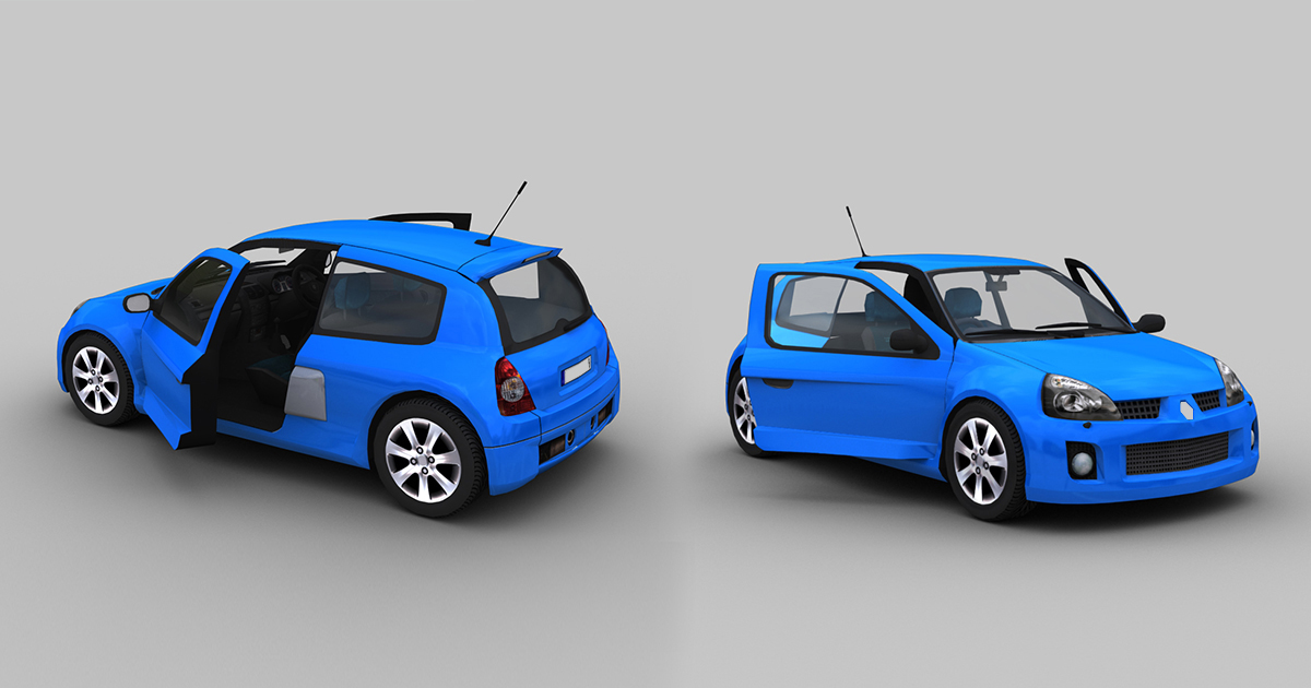 Car with Interior 9 | 3D Land | Unity Asset Store