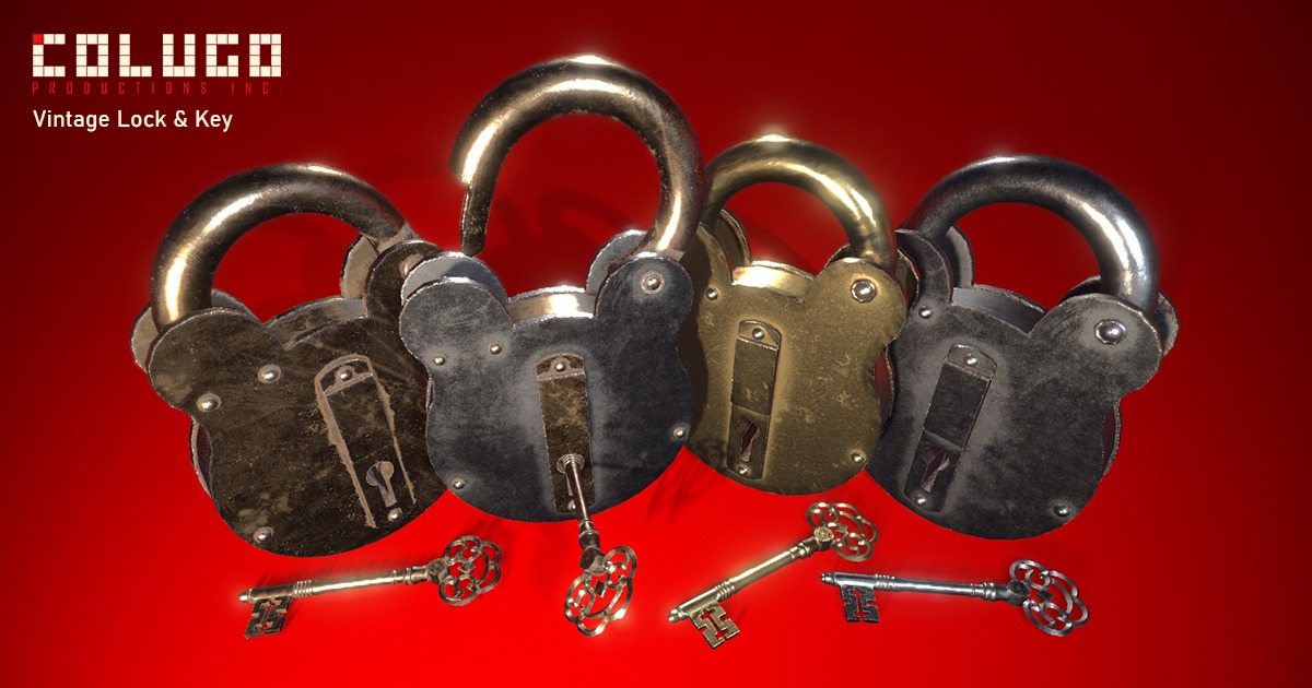 Vintage Lock & Key | 3D Tools | Unity Asset Store