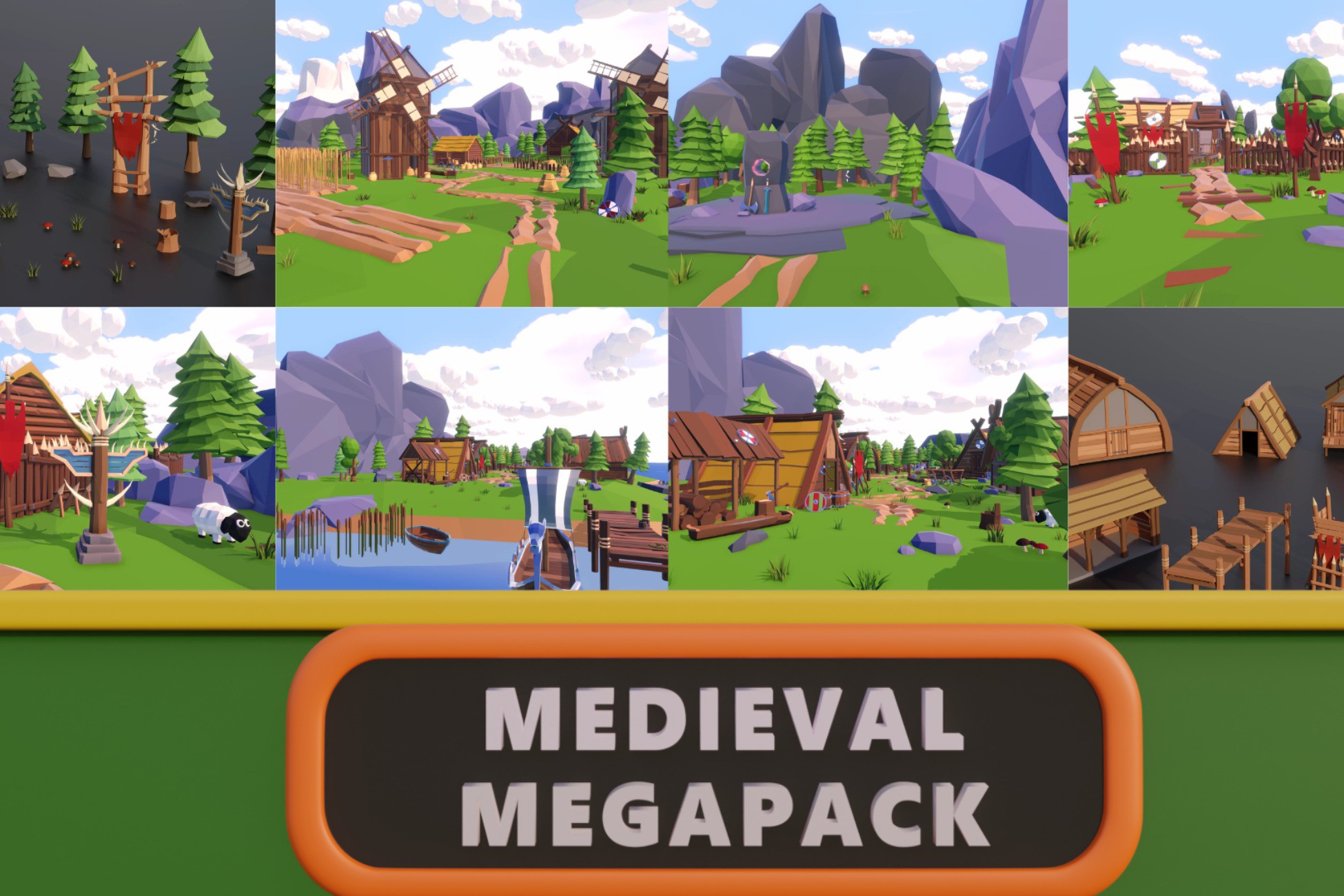 Medieval Village Megapack - Low Poly Refreshed - URP | 3D Environments | Unity Asset Store
