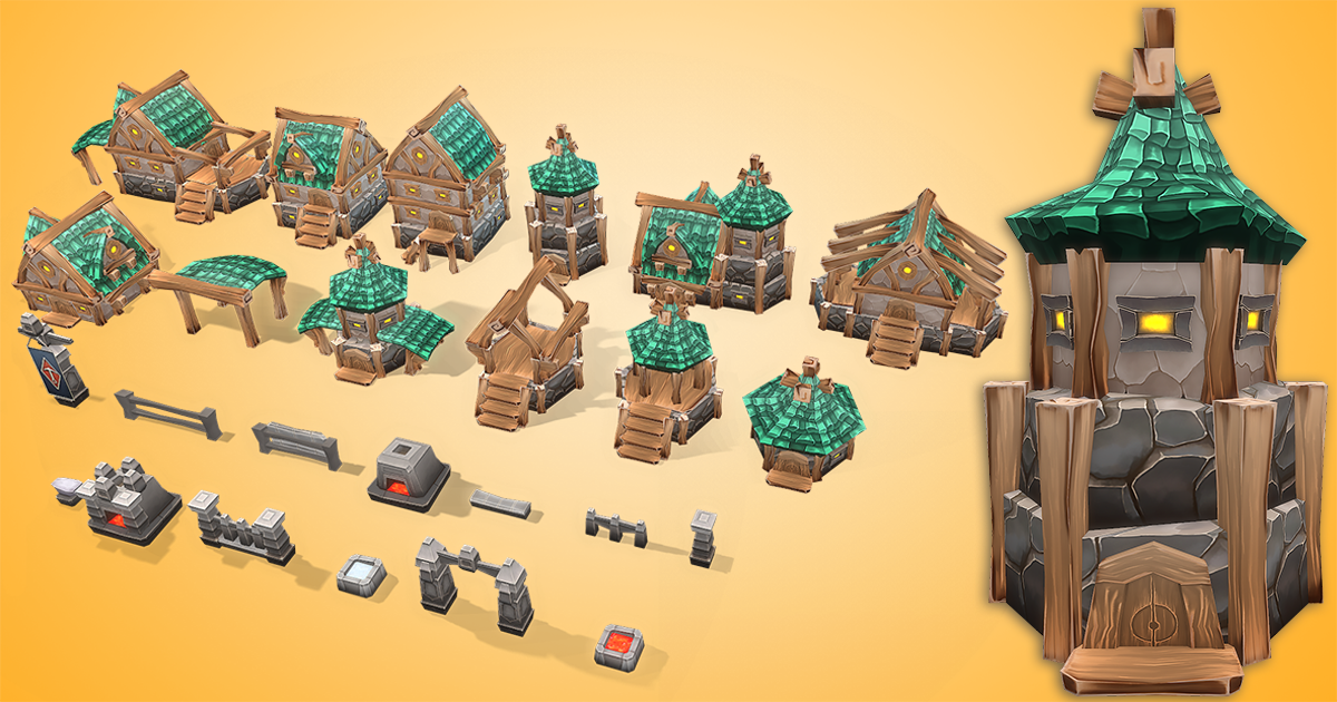 Dwarf RTS Fantasy Buildings | 3D Fantasy | Unity Asset Store