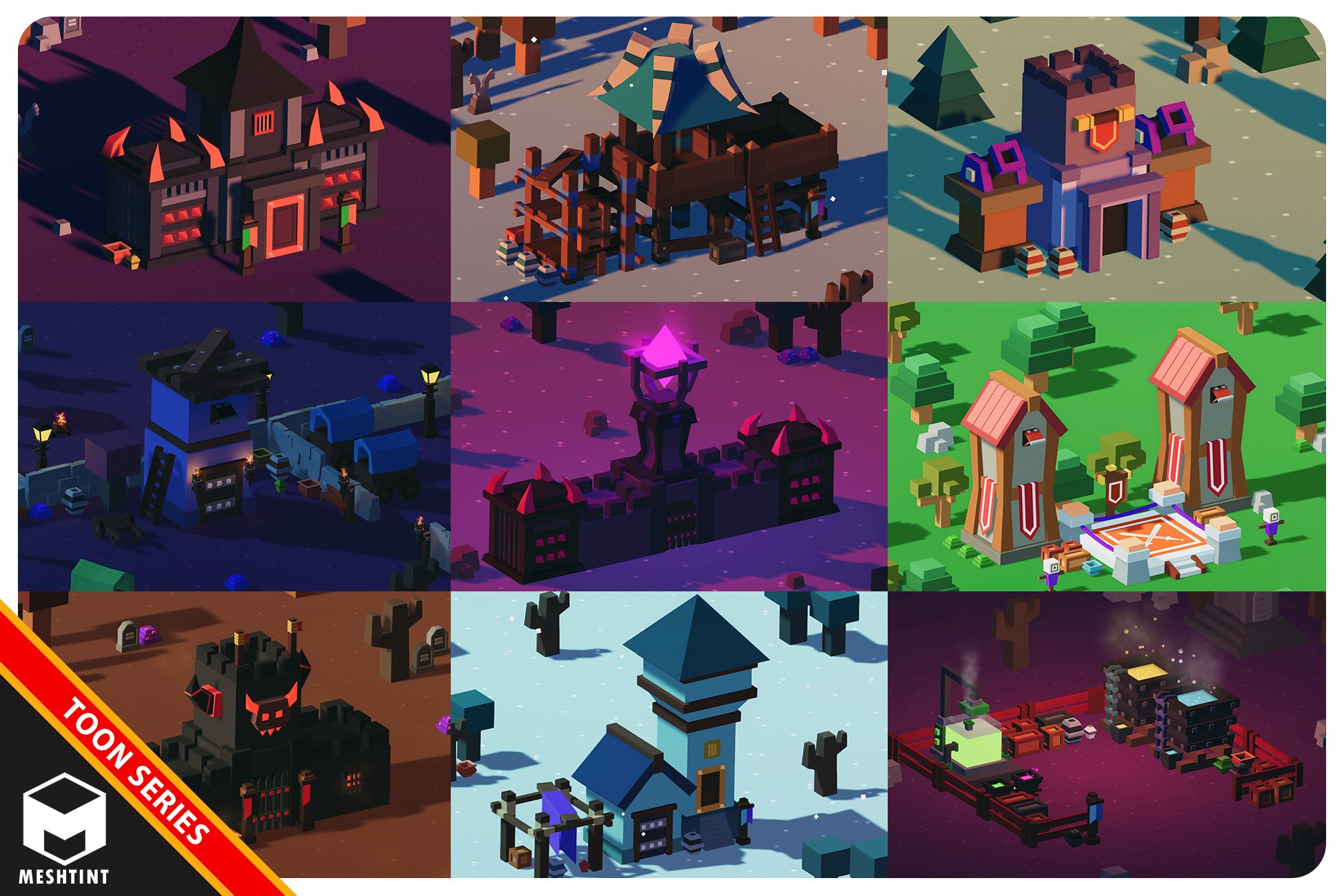 Customizable Fantasy Buildings Toon Series | 3D Fantasy | Unity Asset Store