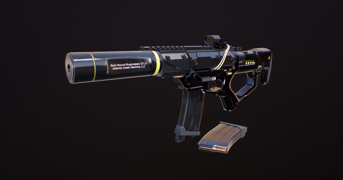 Sci-Fi Semi-auto handgun | 3D Weapons | Unity Asset Store