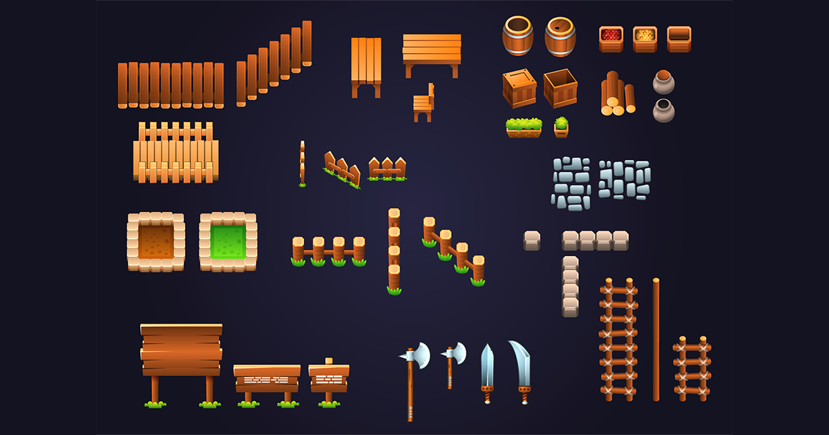 Free Medieval Buildings & Objects Pack 2D | 2D 주변환경 | Unity Asset Store