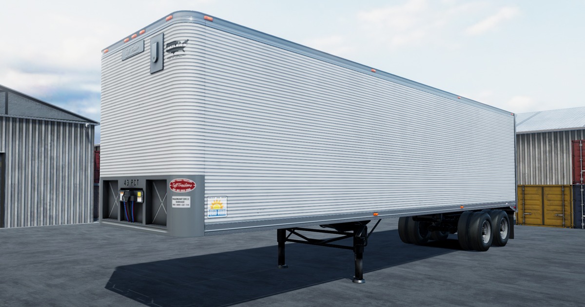 Dry van semi trailer | 3D Vehicles | Unity Asset Store