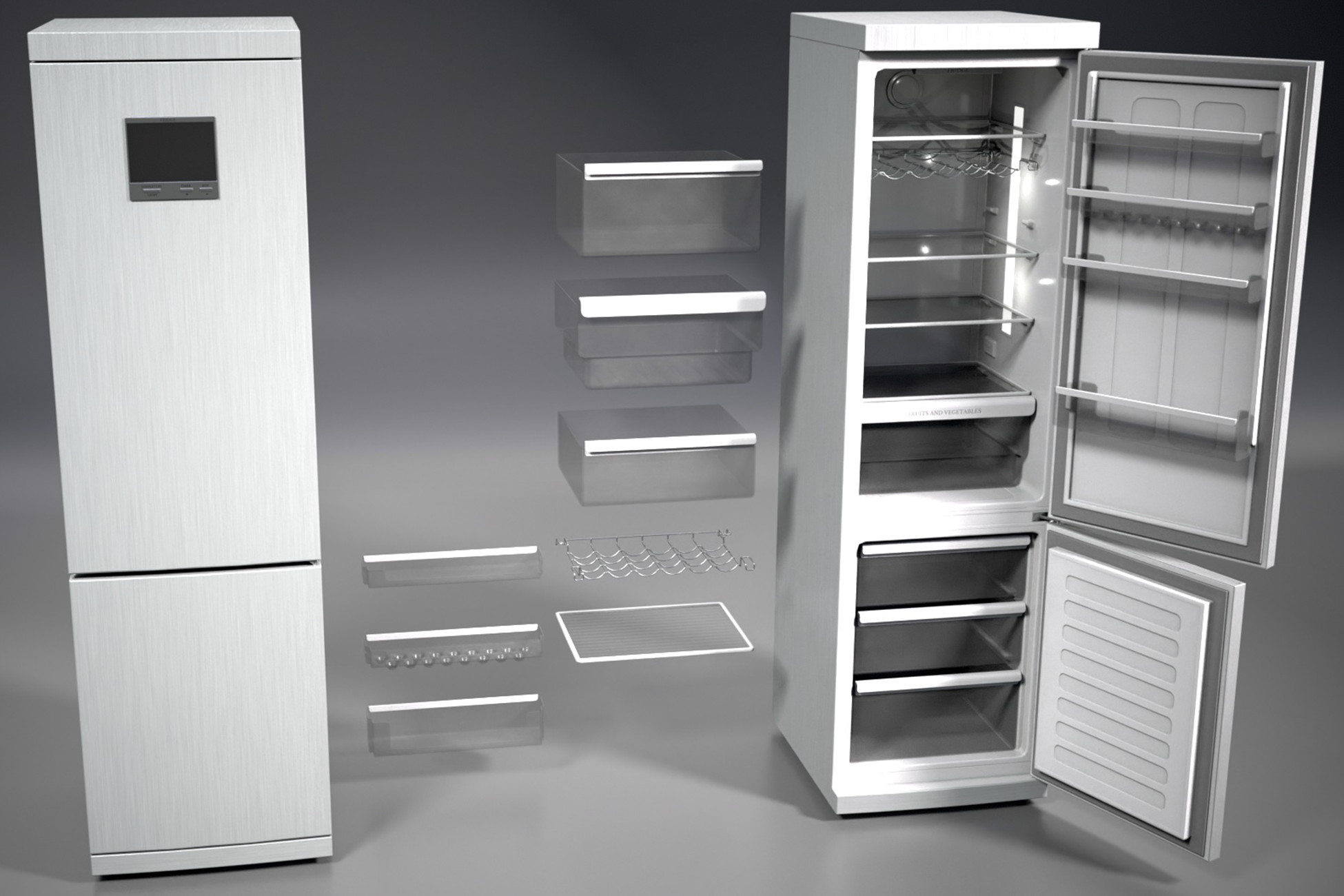 Refrigerator – Modular Kitchen Appliance | 3D Props | Unity Asset Store