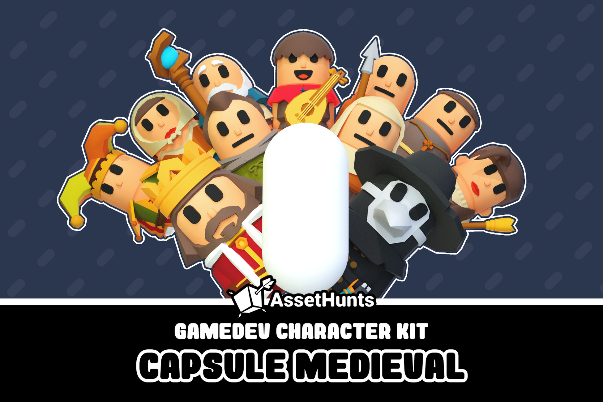 GameDev Character Kit - Capsule Medieval | 3D Characters | Unity Asset ...