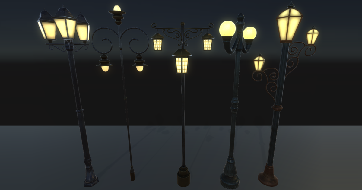 Street Lamps Pack | 3D Exterior | Unity Asset Store