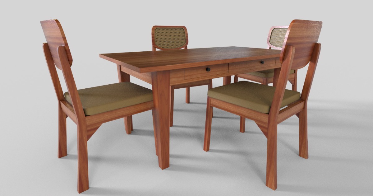 Modern Dining table set Vol 1 | 3D Furniture | Unity Asset Store