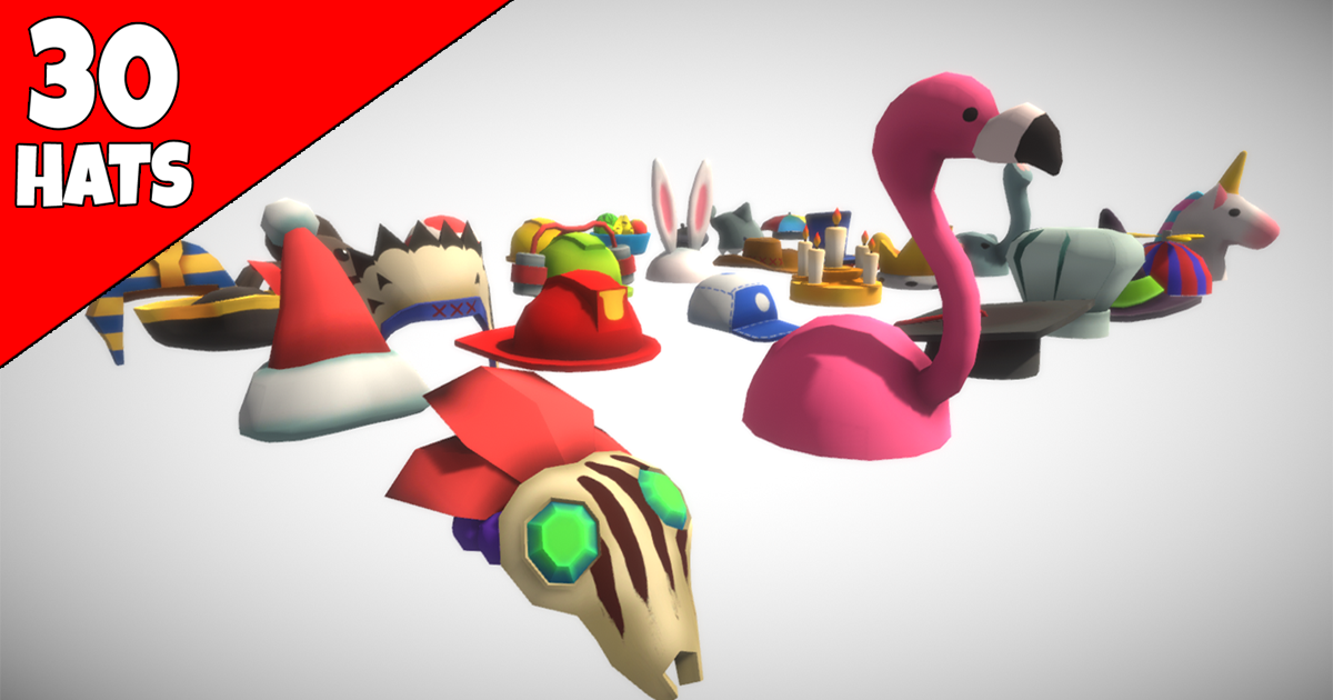 Ultimate Low Poly Hat Collection | Props | Unity Asset Store