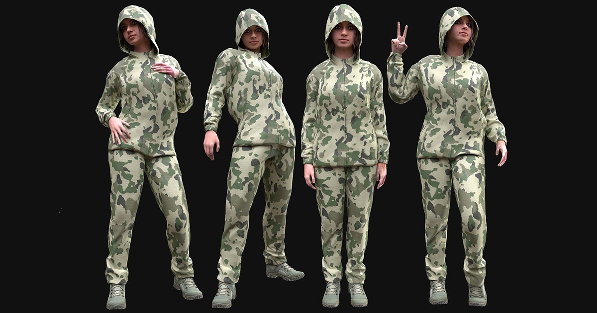 Woman in Military Outfit 3 - Rigged | 3D Characters | Unity Asset Store