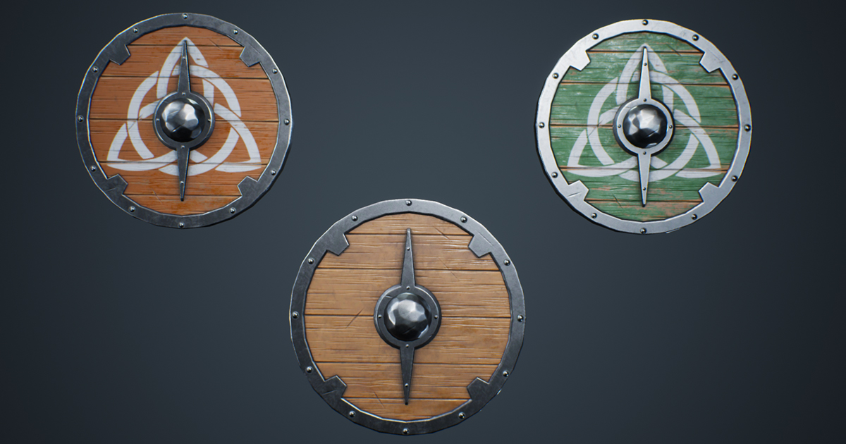 Viking Weapons - Flat Shield II | 3D Weapons | Unity Asset Store