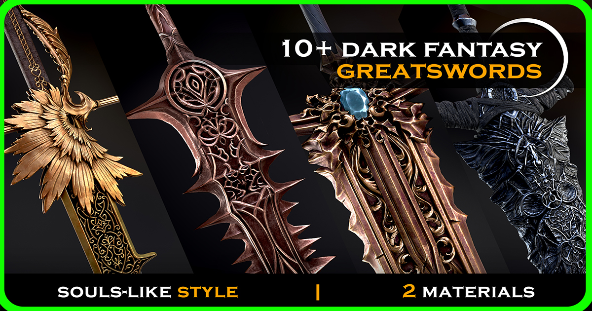 Dark Fantasy Greatsword | 3D Weapons | Unity Asset Store