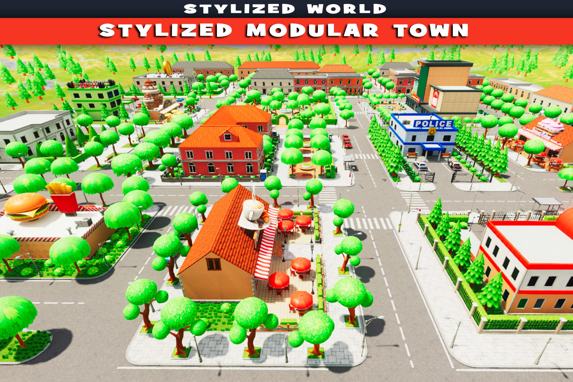 Stylized Town - Modular | 3D 판타지 | Unity Asset Store