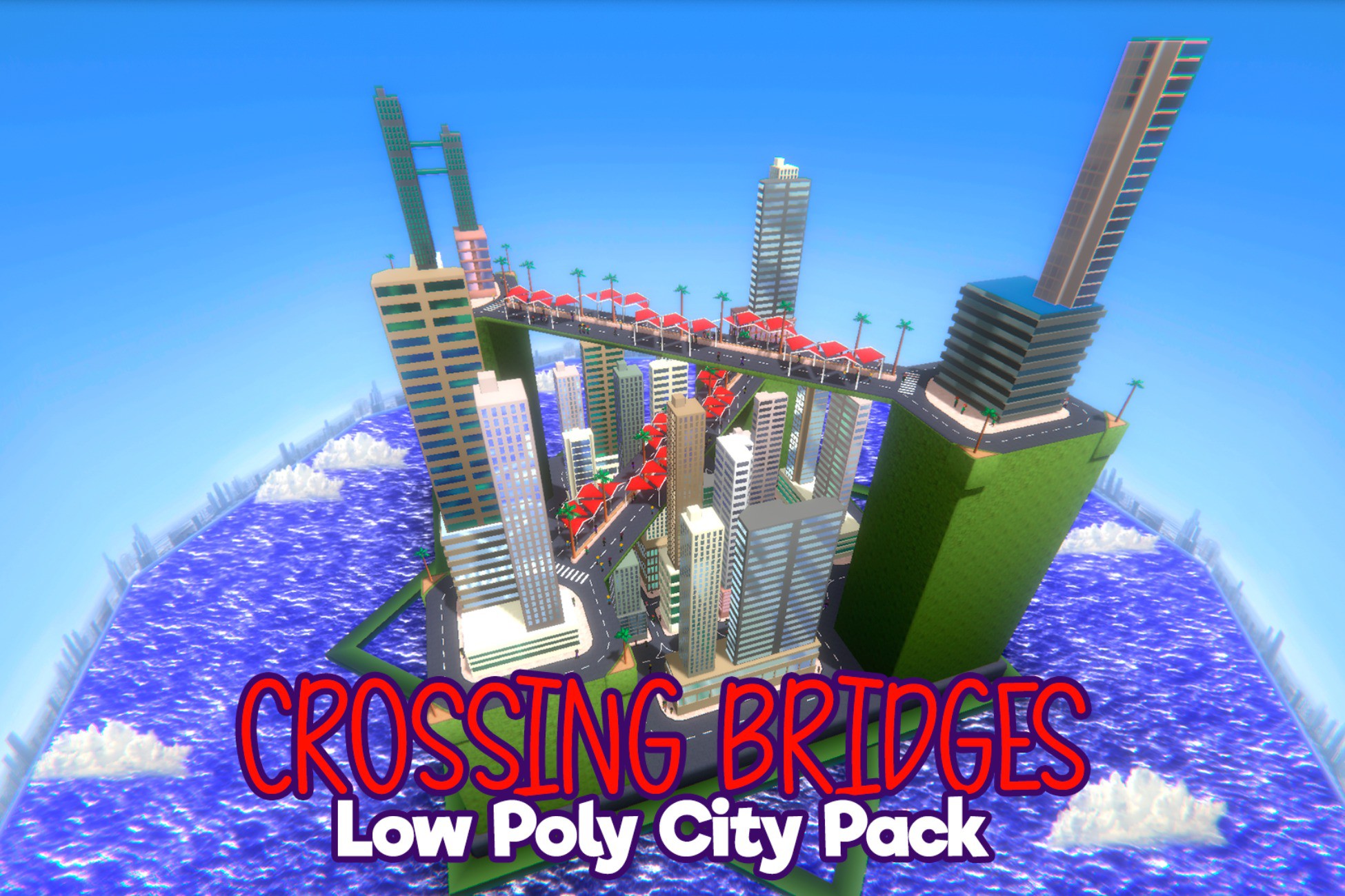CROSSING BRIDGES | Low Poly City Pack | 3D 도시 | Unity Asset Store