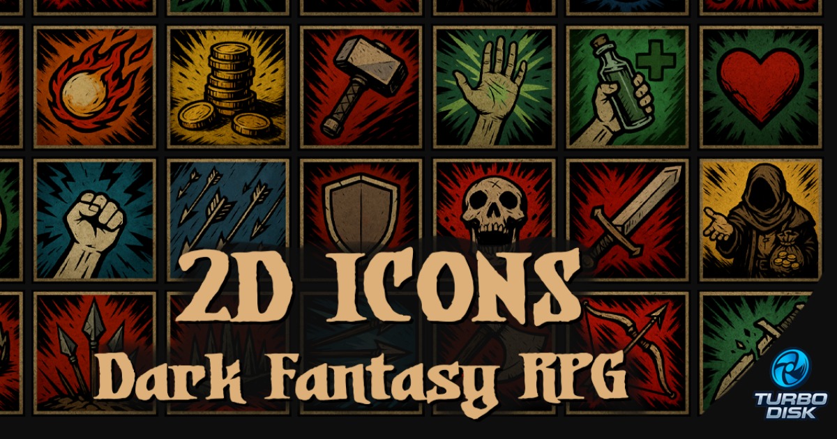 Dark Fantasy RPG Icons - Free Basic Pack (25) | 2D Icons | Unity Asset ...