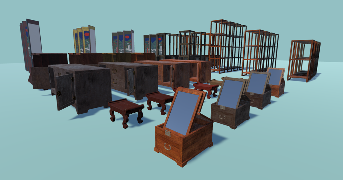 Korea Craft & Design - Furniture Item | 3D Furniture | Unity Asset Store