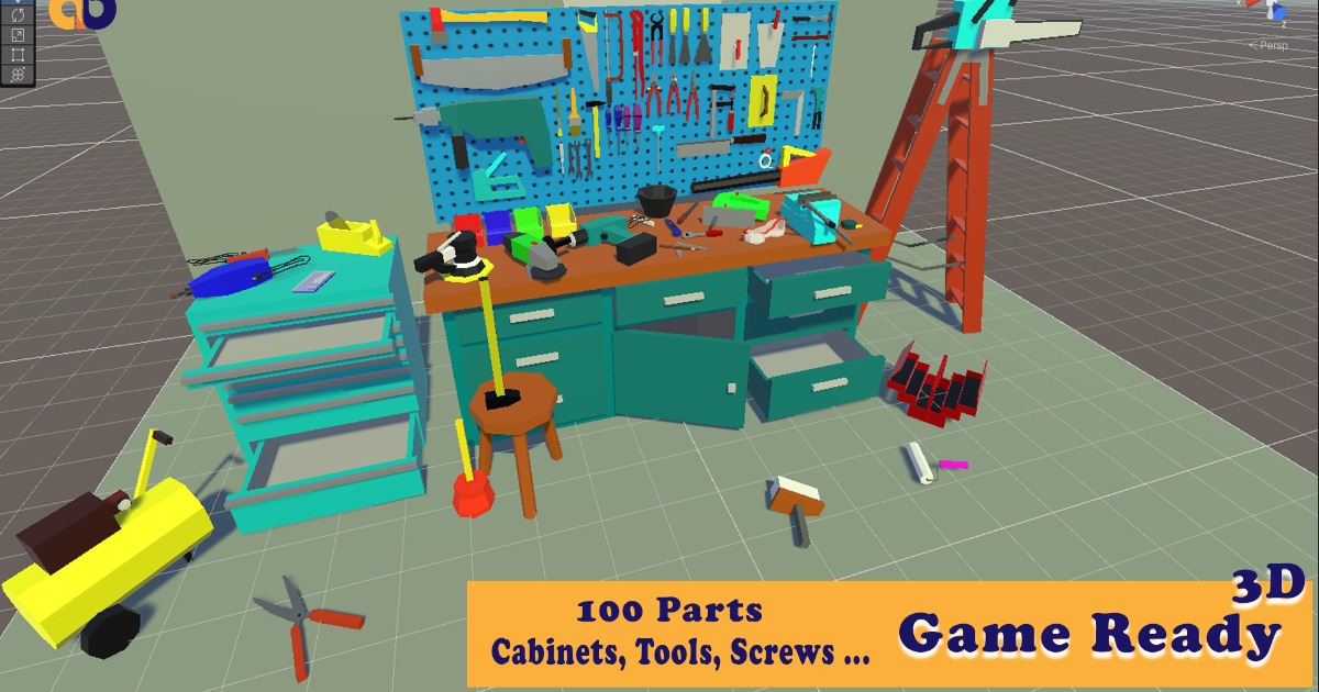 Low Poly Workshop Tools Pack 3D Props | 3D Tools | Unity Asset Store