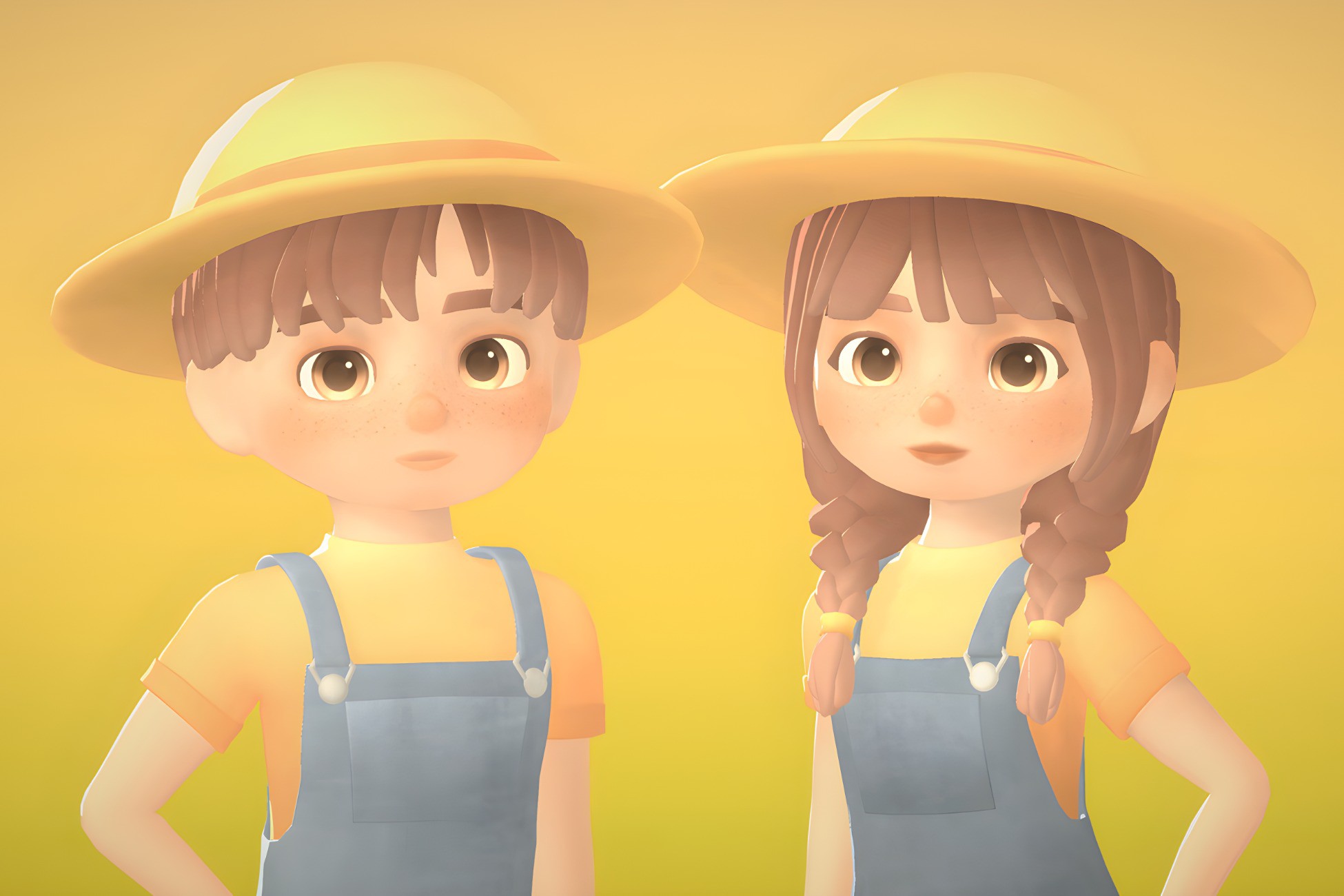 Farmers: Girl and Boy | Characters | Unity Asset Store