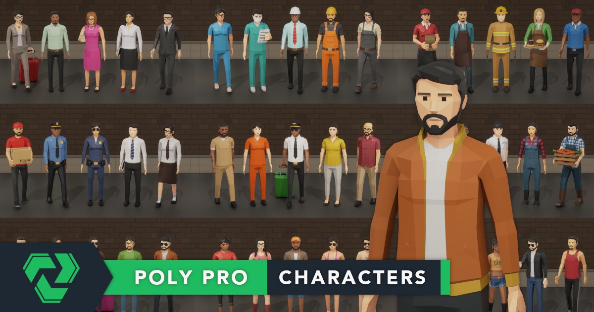 Poly Pro Characters - Low Poly Assets | 3D Humanoids | Unity Asset Store