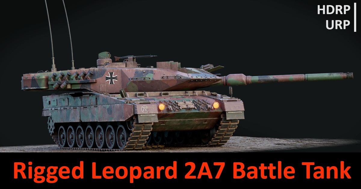 Rigged Leopard 2A7 Battle Tank | 3D Land | Unity Asset Store