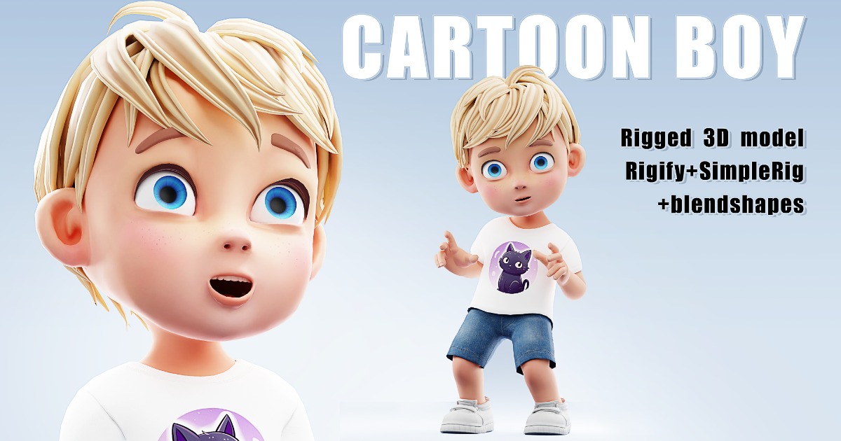 Simple Cartoon low poly 3d Boy | 3D Characters | Unity Asset Store