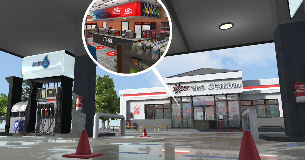 Fuel station - grocery | 3D Urban | Unity Asset Store