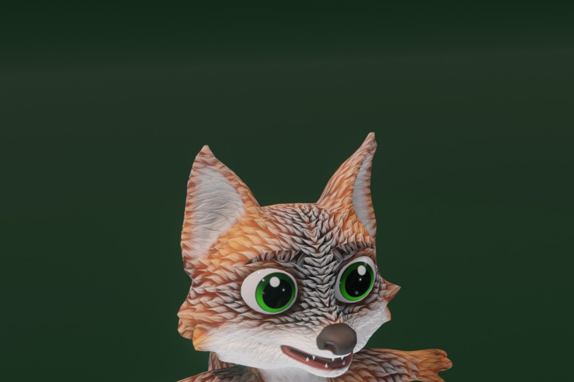 Cartoon Grey Fox Animated 3D Model | Characters | Unity Asset Store