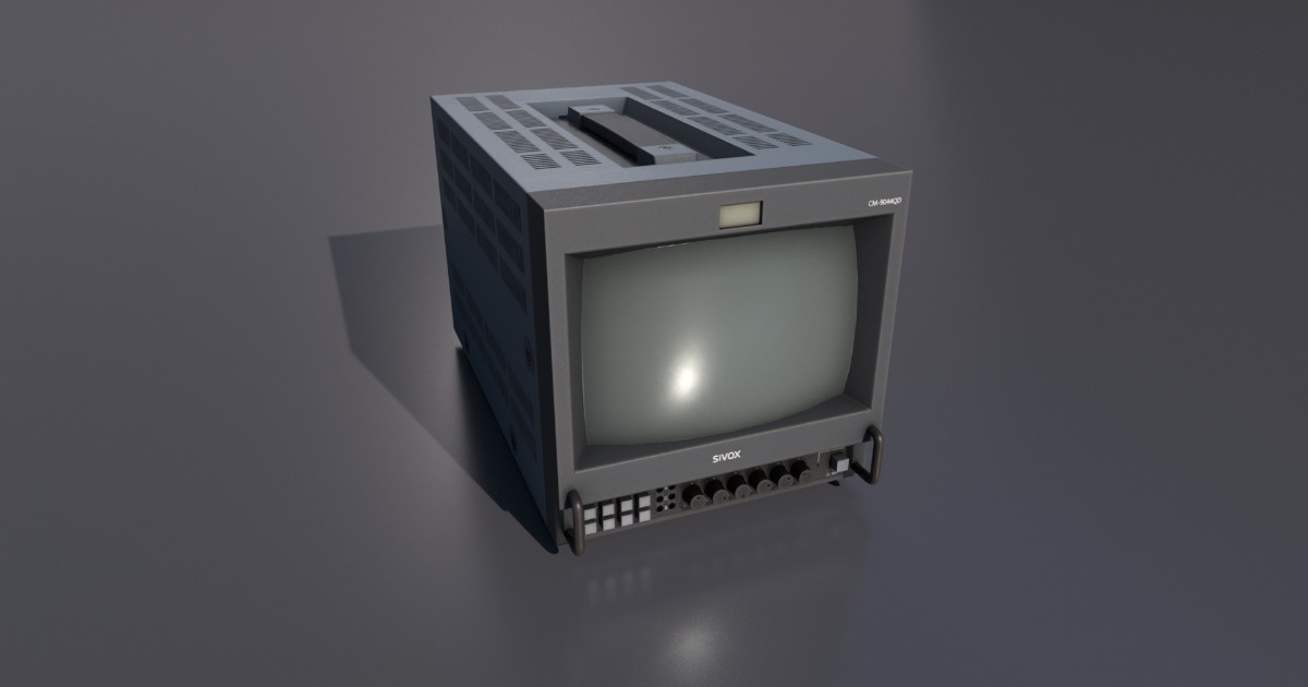 Retro Professional Video Monitor | 3D Electronics | Unity Asset Store
