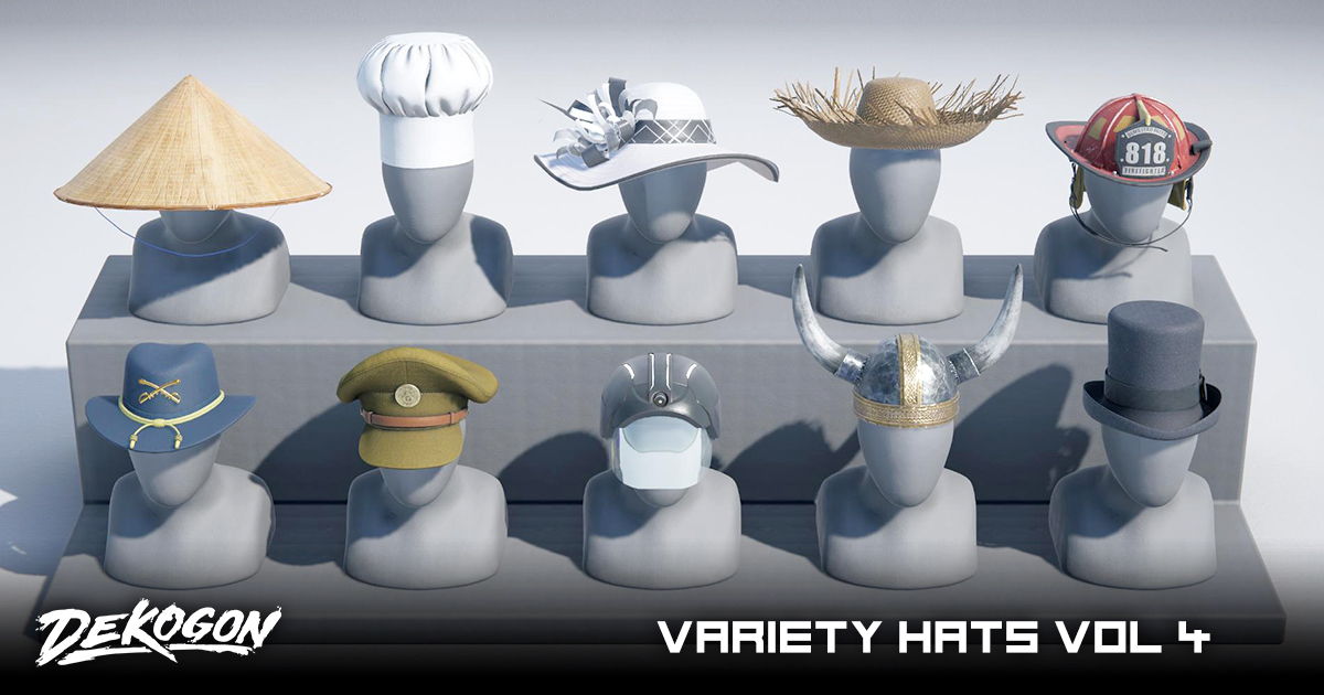 Variety Hats - VOL.4 | 3D Props | Unity Asset Store