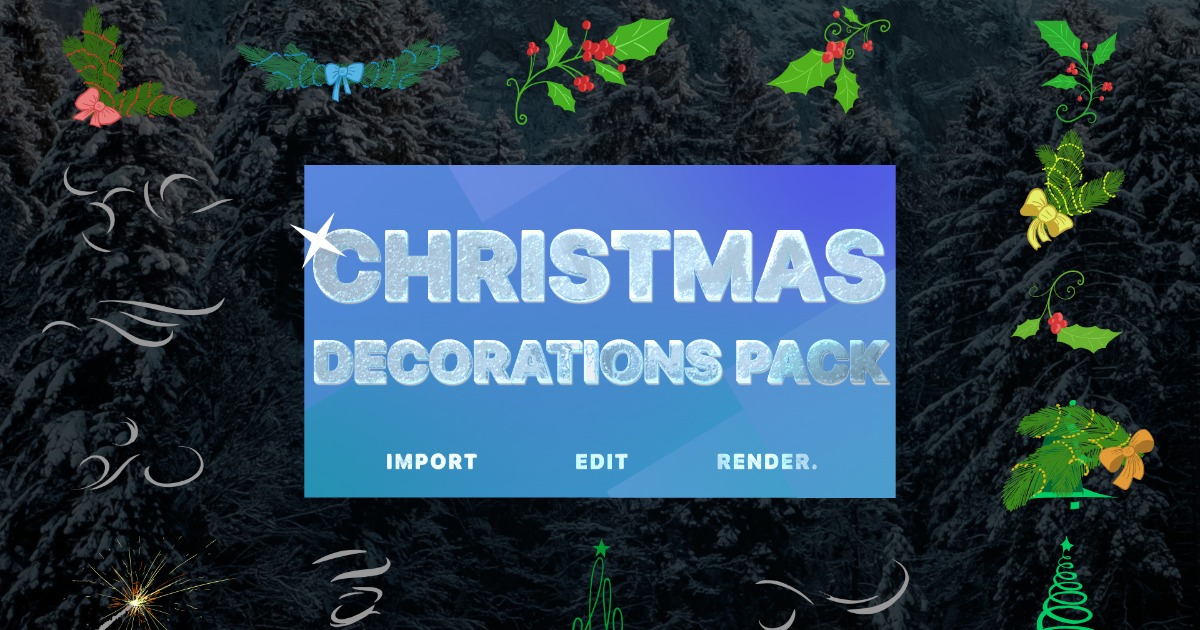 Christmas Decoration Animations | 2D Textures & Materials | Unity Asset ...
