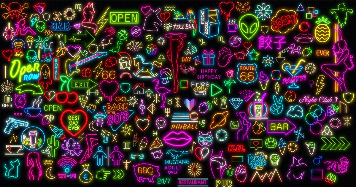 Ultimate Neon Sign Bundle Vol1 (223) | 3D Props | Unity Asset Store
