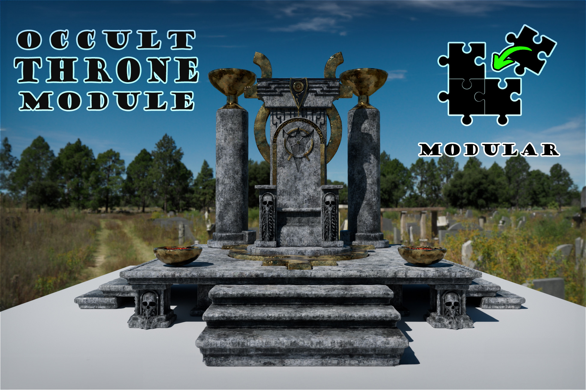 Occult Throne Module | 3D Environments | Unity Asset Store