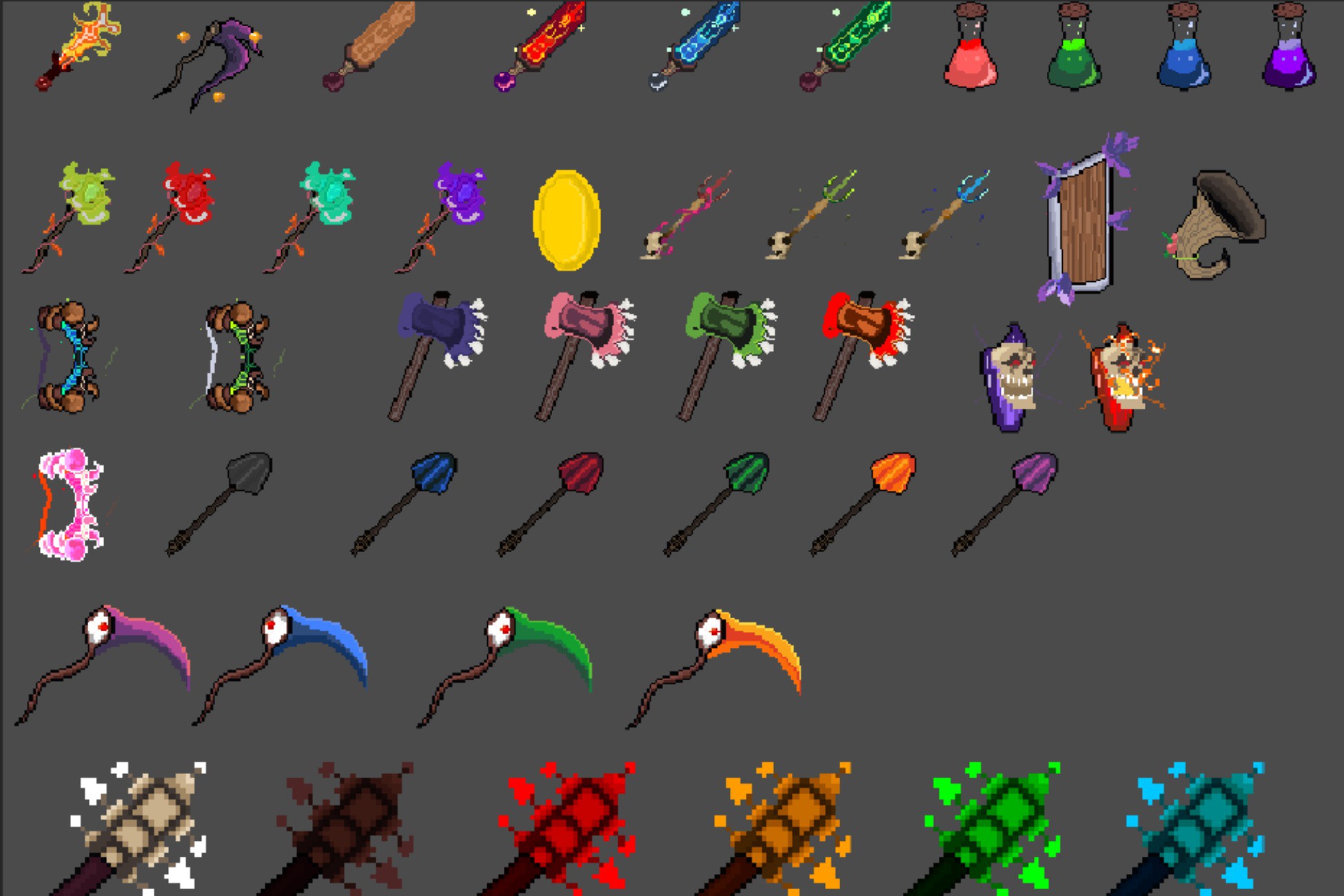 2D High Quality Animated Weapons & RPG Items | 2D | Unity Asset Store