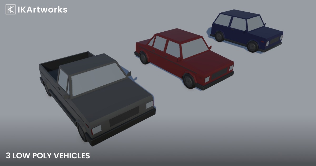 3 Low Poly Vehicles | 3D Land | Unity Asset Store