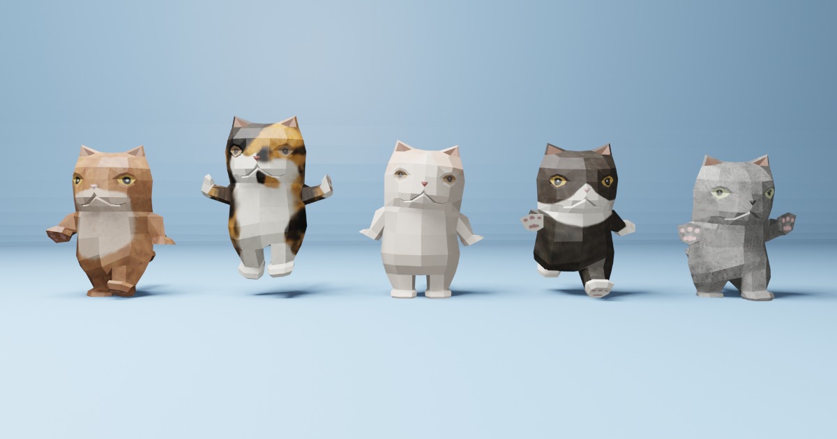 Lowpoly Humanoid Cat | 3D Humanoids | Unity Asset Store