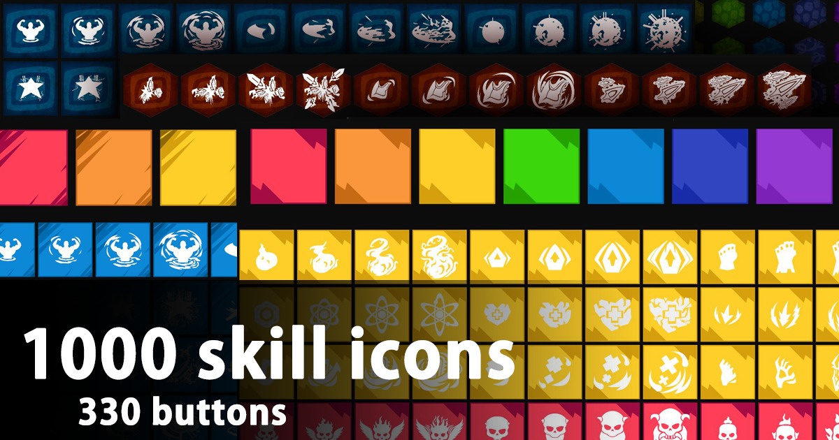 Skill Icon Package 2d Icons Unity Asset Store