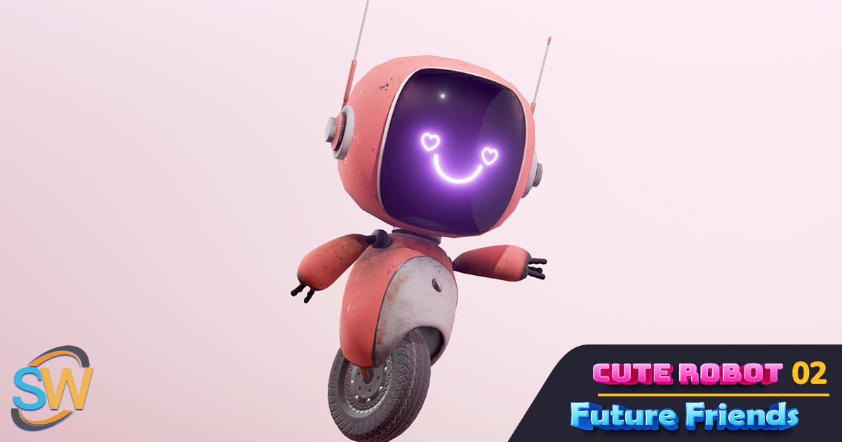 Cute Robot 02 – Future Friends | 3D Robots | Unity Asset Store