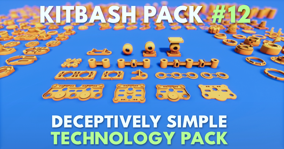 Simple Technology Kitbash #12 | 3D Industrial | Unity Asset Store