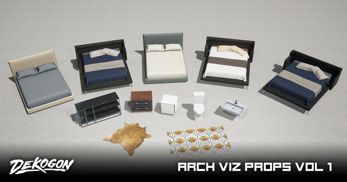 Arch Viz Props - VOL.1 | 3D Props | Unity Asset Store