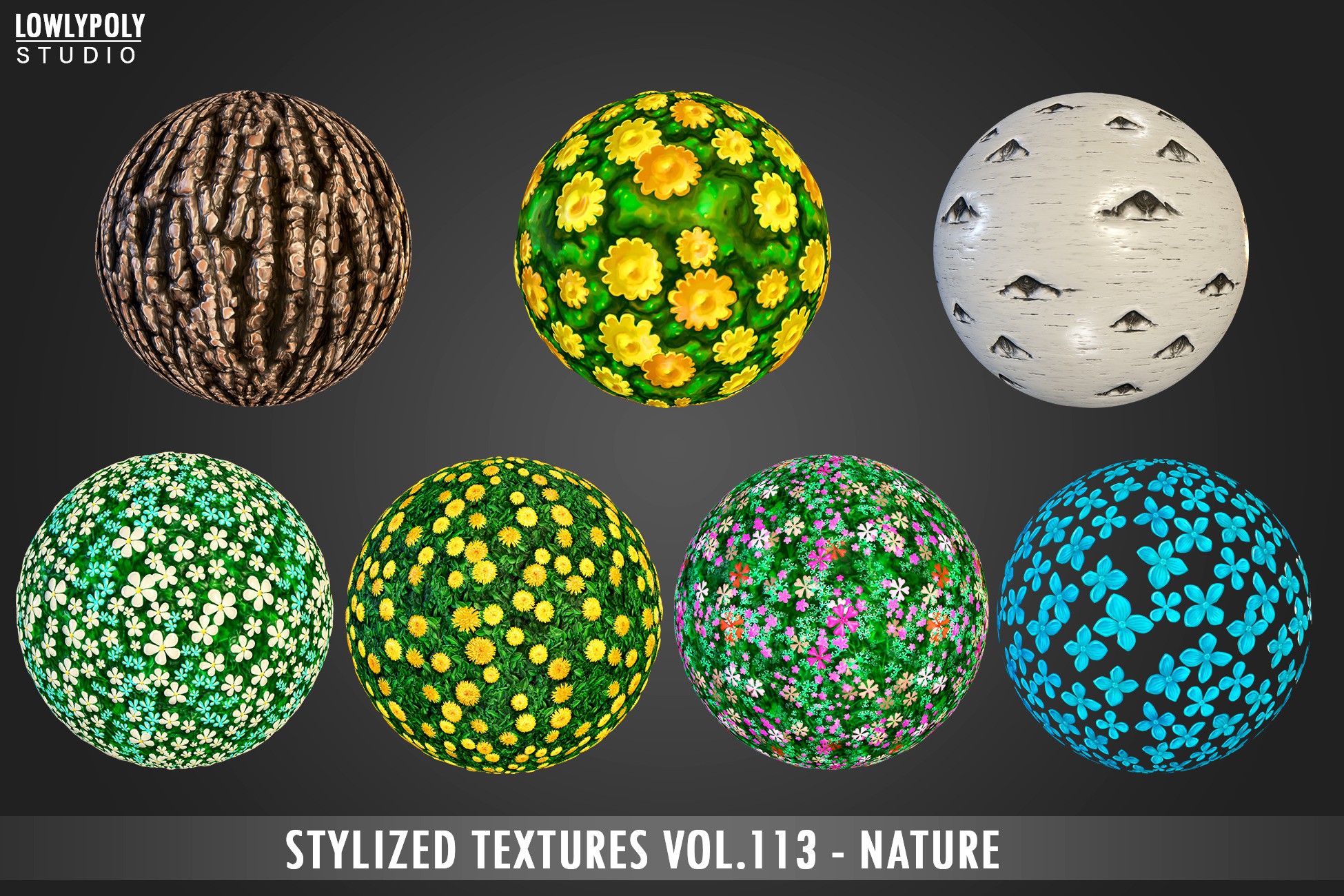 Stylized Nature Vol.113 - Hand Painted Textures | 2D Nature | Unity ...