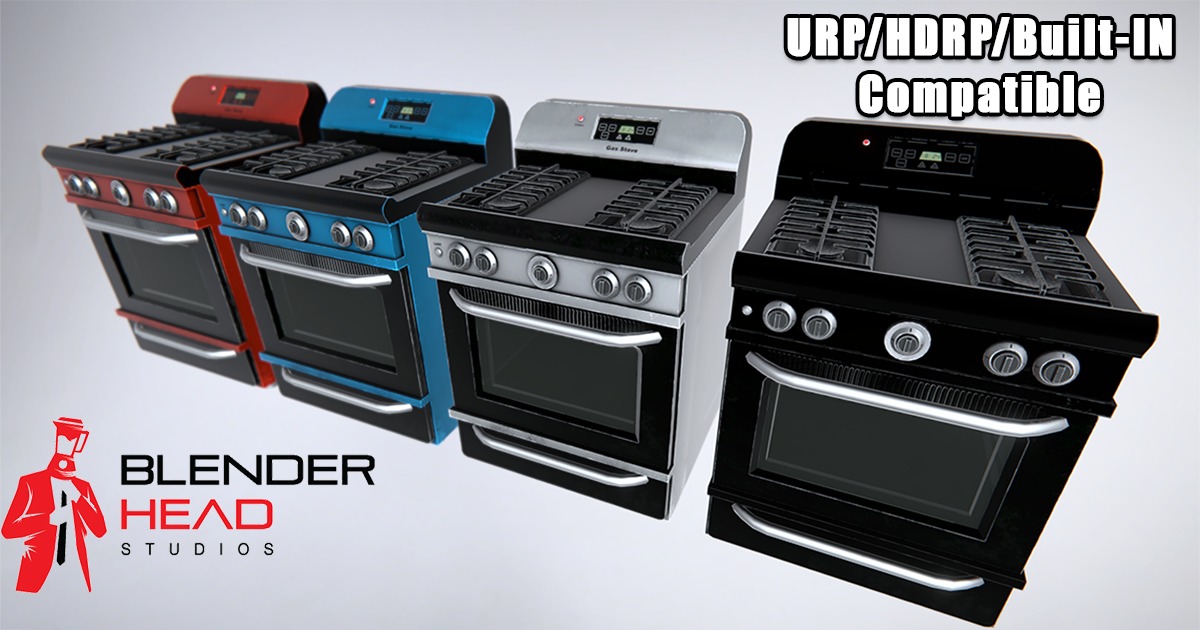 Kitchen Stove 3D Asset URP/HDRP/Built-In Supported - BHS | 3D Interior ...