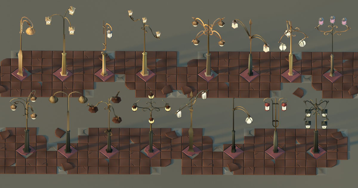 Low Poly Lantern props Pack | 3D Environments | Unity Asset Store