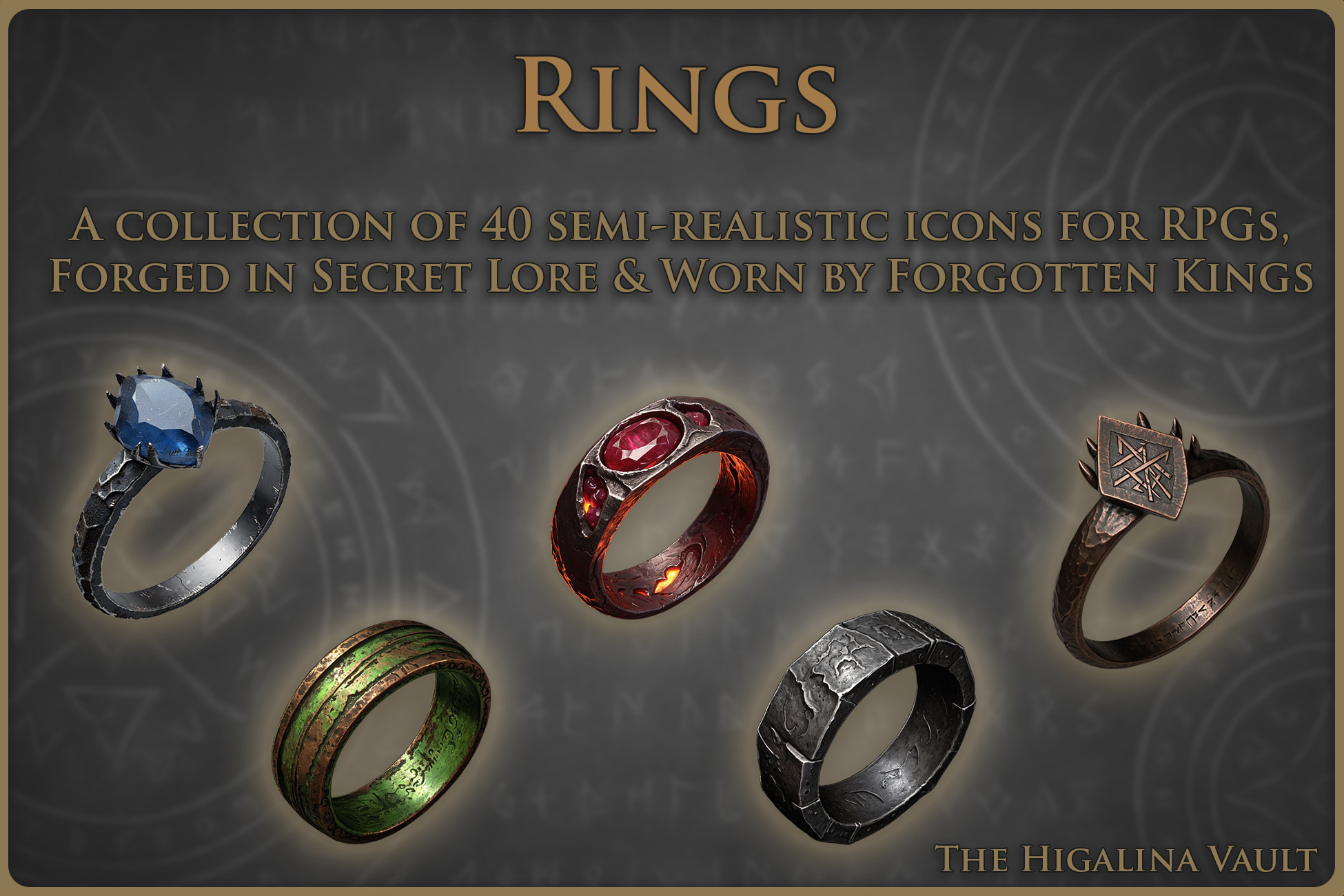 Rings - Semi-Realistic Icons [512x512 HD] | 2D Icons | Unity Asset Store