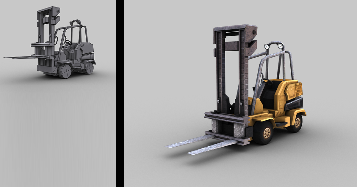 Fork Loader Lowpoly | 3D Land | Unity Asset Store