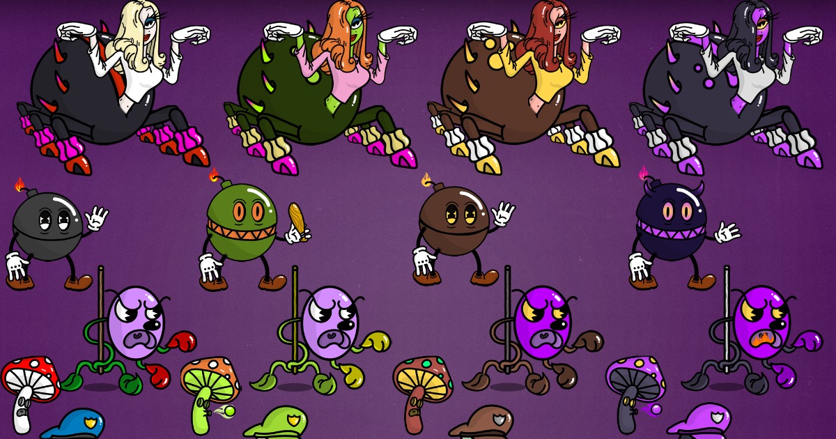 Old Style Cartoon Mobs 1 Pack | 2D Characters | Unity Asset Store