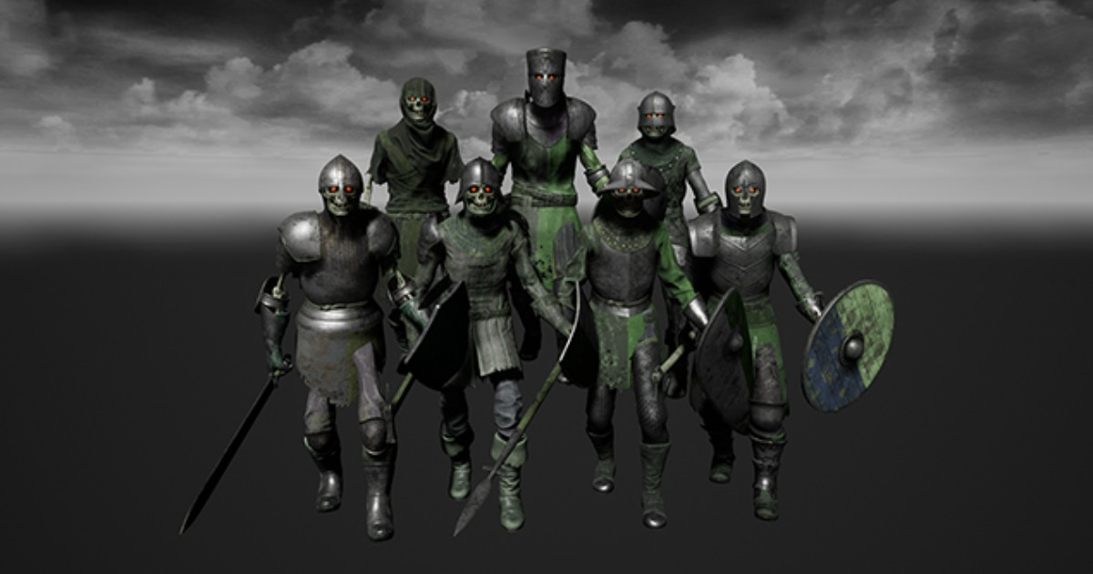 Skeleton Army Knight Modular | 3D Humanoids | Unity Asset Store