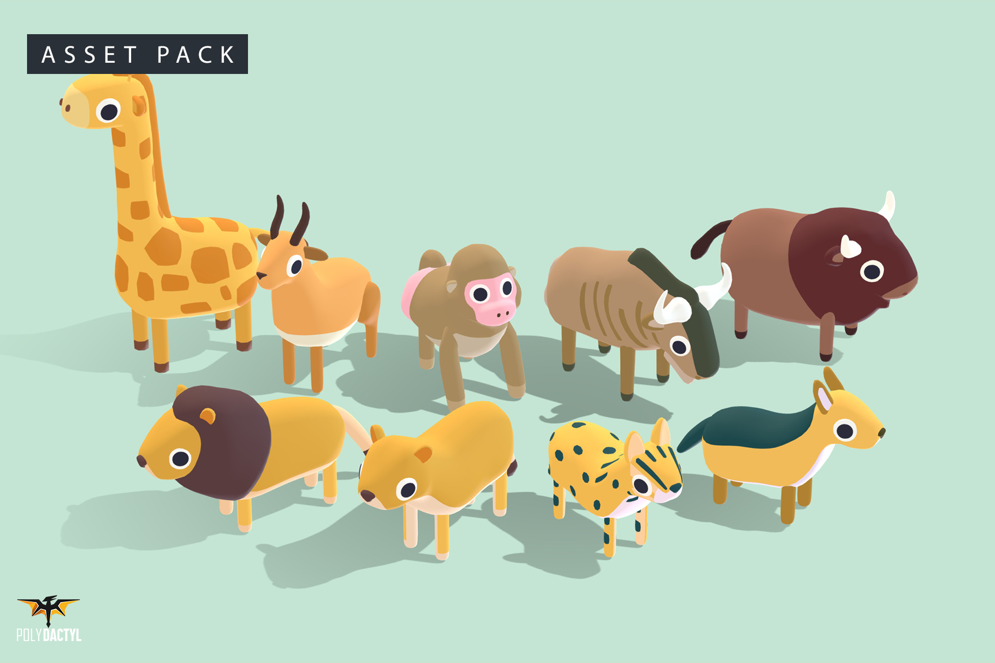 Quirky Series - Safari Animals Vol 2 | 3D Animals | Unity Asset Store